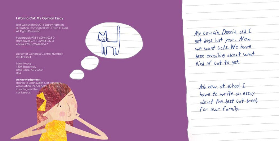 I Want a Cat: My Opinion Essay - Kids Book for Essay Writing ...